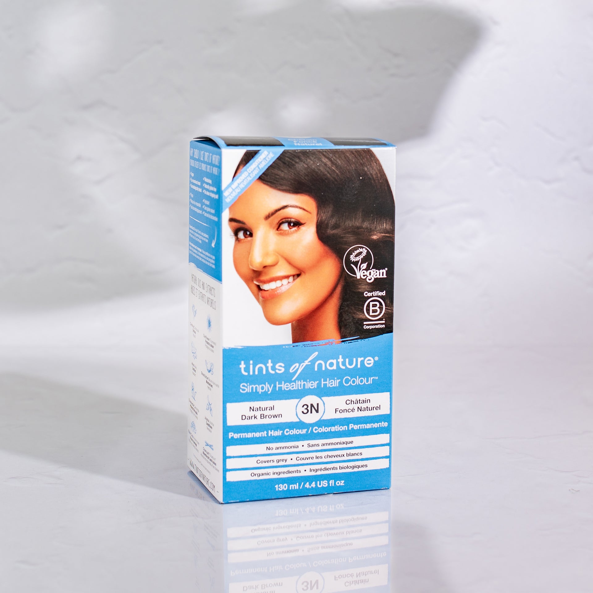 3N Vibrant Dark Brown Permanent Hair Dye - Tints of Nature