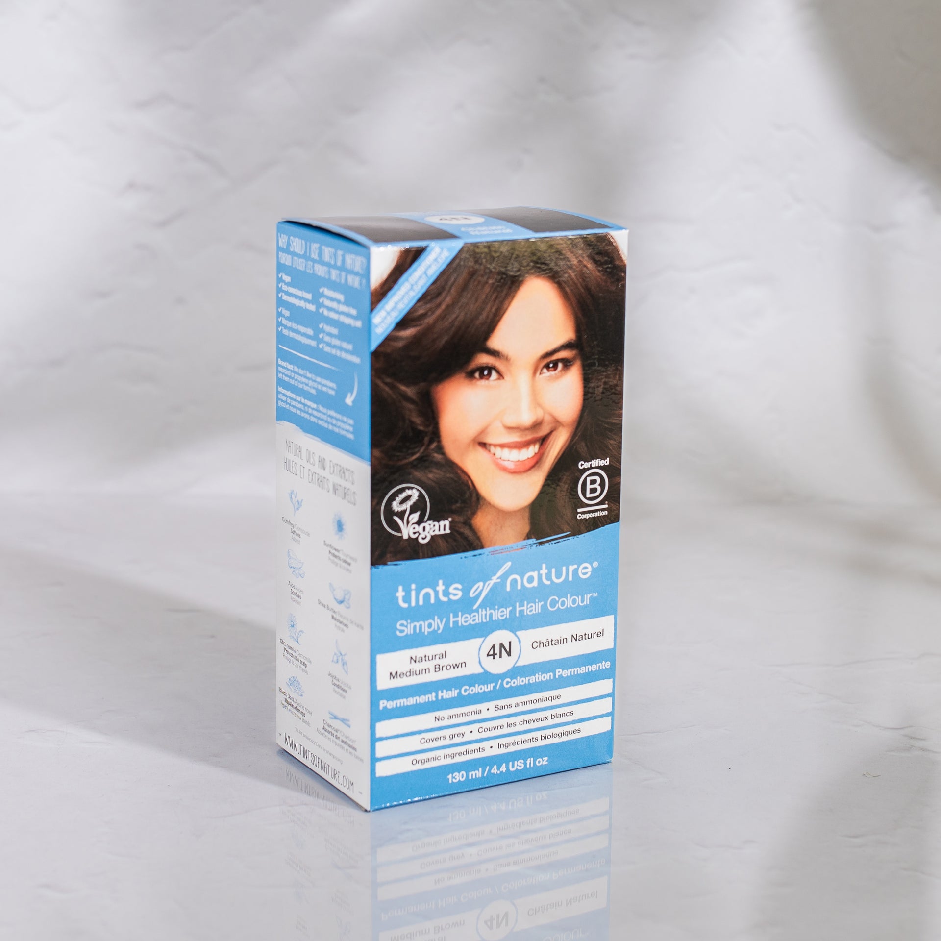 4N Natural Medium Brown Permanent Hair Dye - Tints of Nature