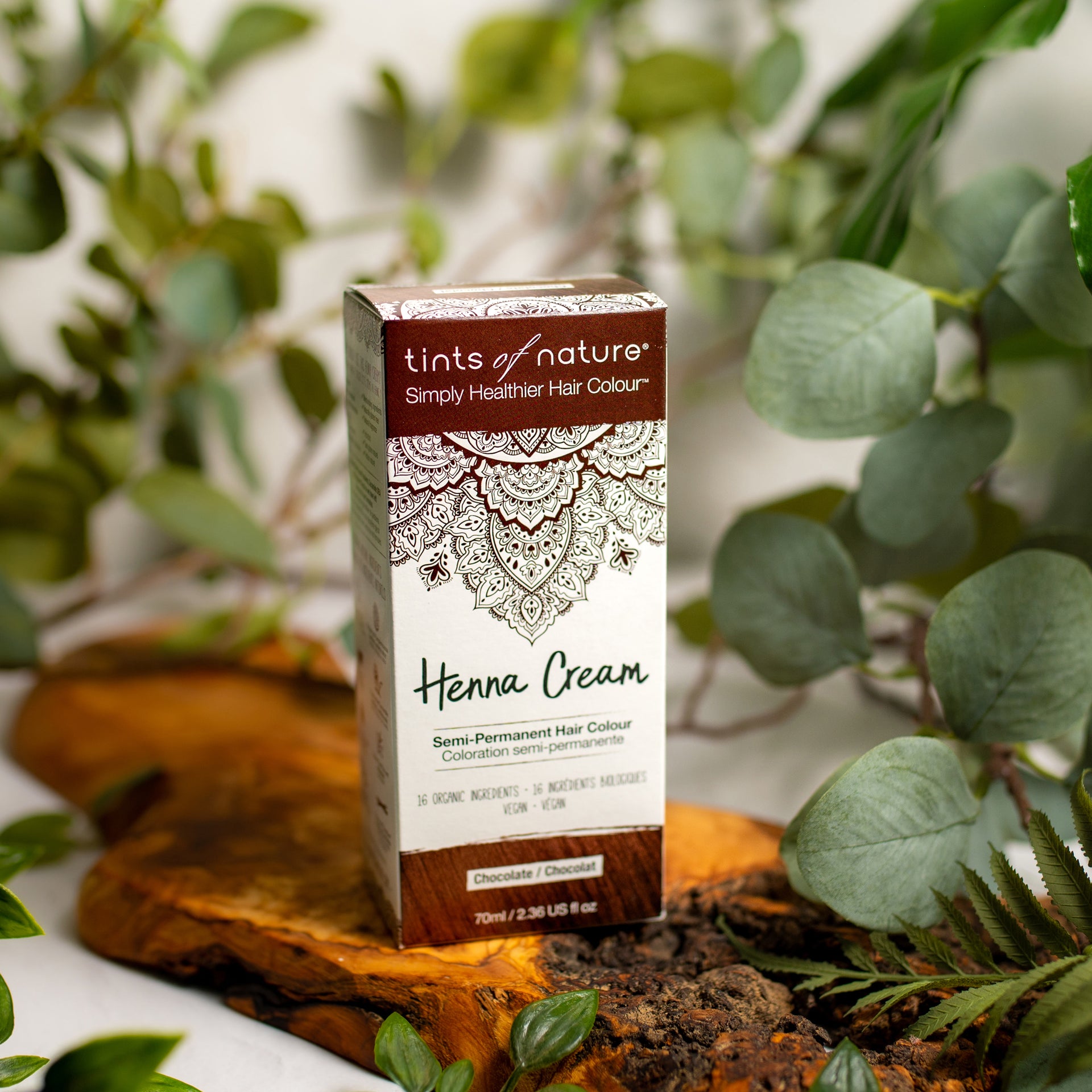 Chocolate Delight Henna Cream - Organic Hair Dye with No PPD/PTD ...